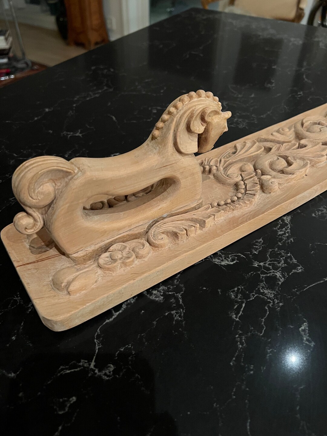 1970/80s UNIQUE Norwegian Mangle Board With Stunning Detailed Carving ...