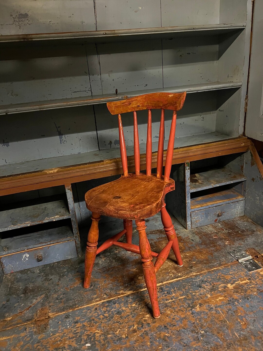 1800s Antique Stool/chair, Rustic, Nature Wood, Handcrafted Rosemaling ...