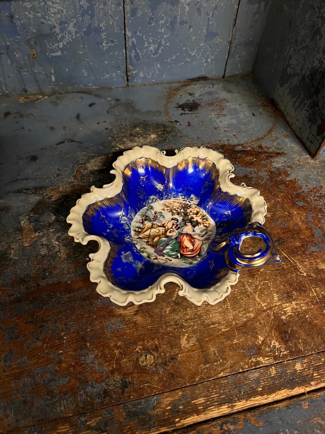 18/1900s Rare Collectible Rococo Style Porcelain Bowl, Candy/snacks ...