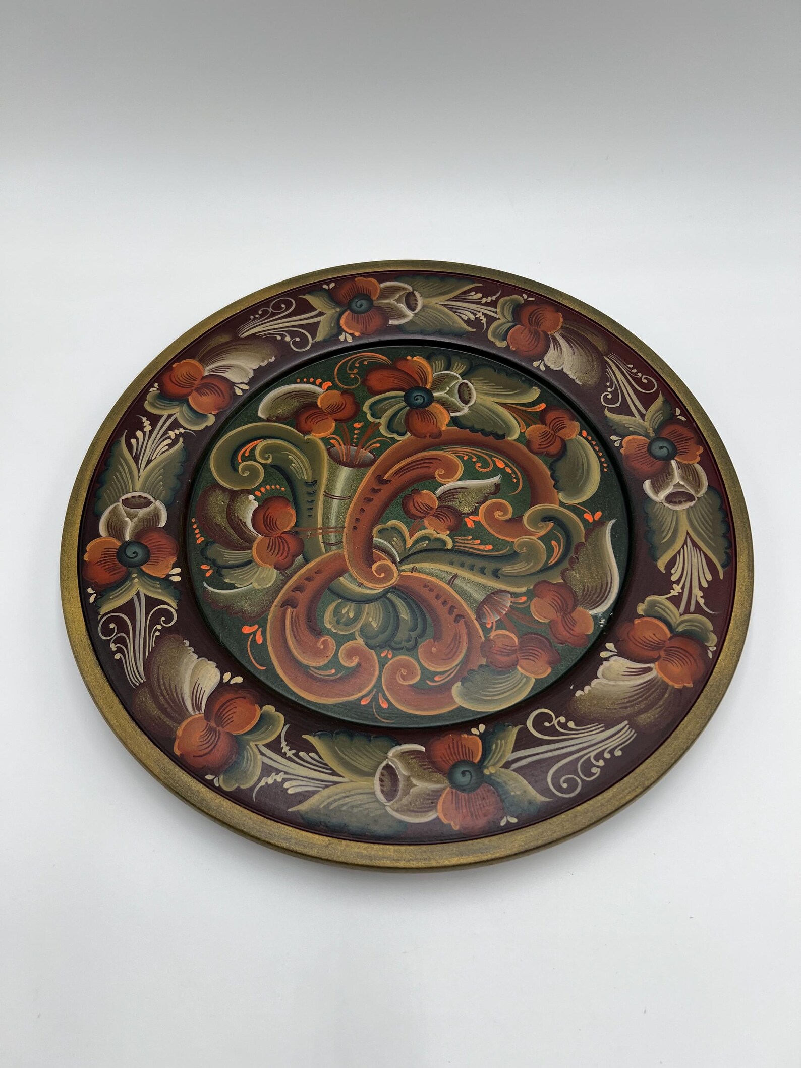 Dated 1996 Telemark Rosemaling Wall Hanging Plate, Fantastic ...