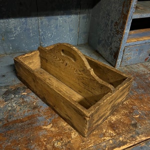 18/1900s RUSTIC Cutlery Box / Basket With Beautiful Patina, RARE ...