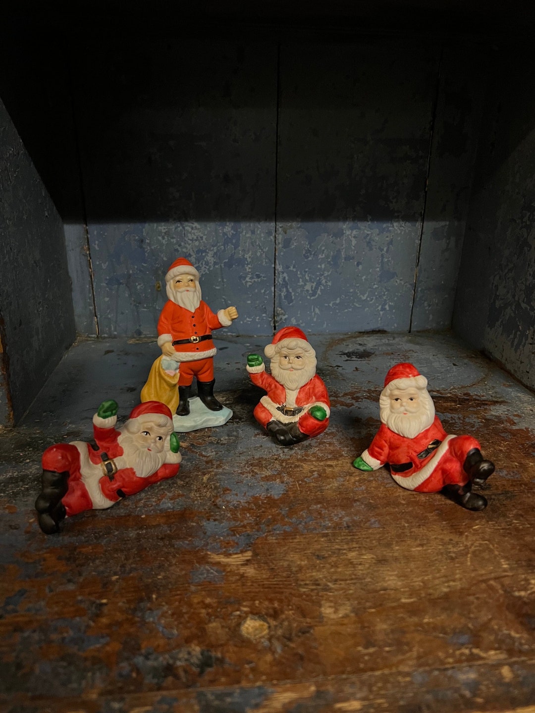 Vintage Porcelain Christmas Nisse / Santa Claus , Handpainted Porcelain ...