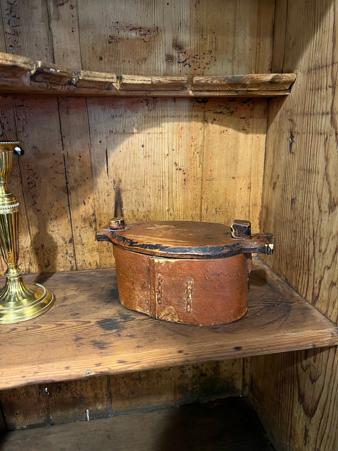 1800s' Antique TINE BOX Bentwood From Norway, Norwegian Folk Art ...
