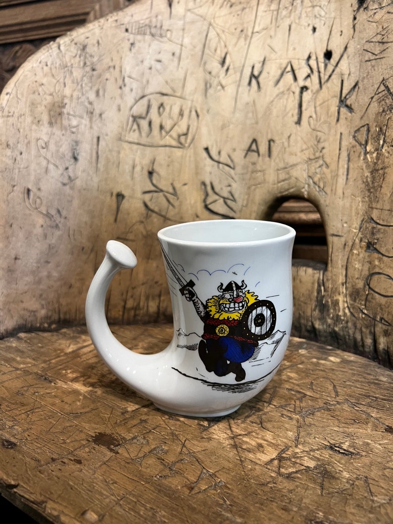Vintage VIKING Horn Mug, Figgjo Norway, Viking and Troll, Traditional ...