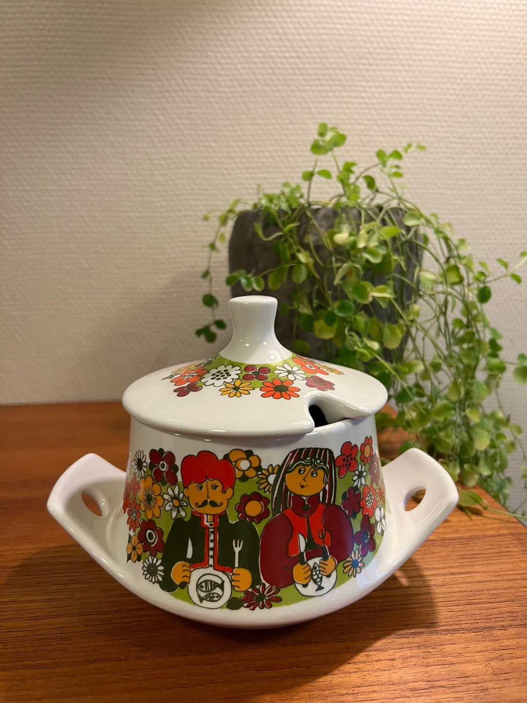 1970's Turi Design Figgjo Flint Norway "folklore" Tureen/candy/sauce ...