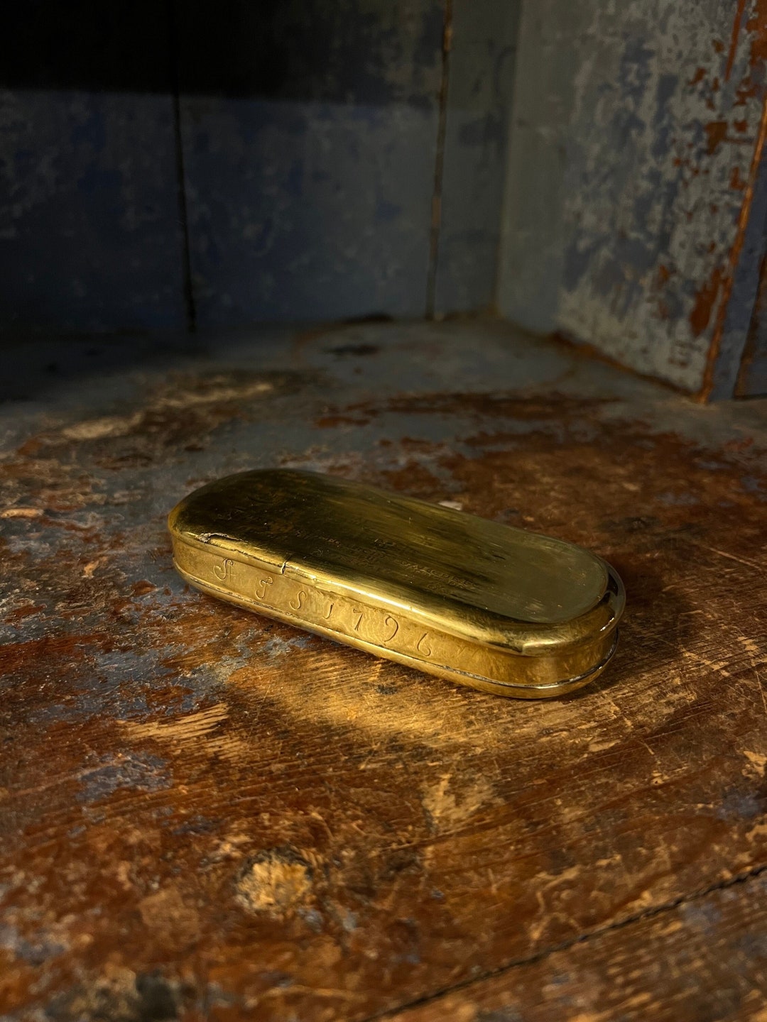 Dated 1796 Primitive Antique Snuff Box / Tobacco Box, Norwegian ...