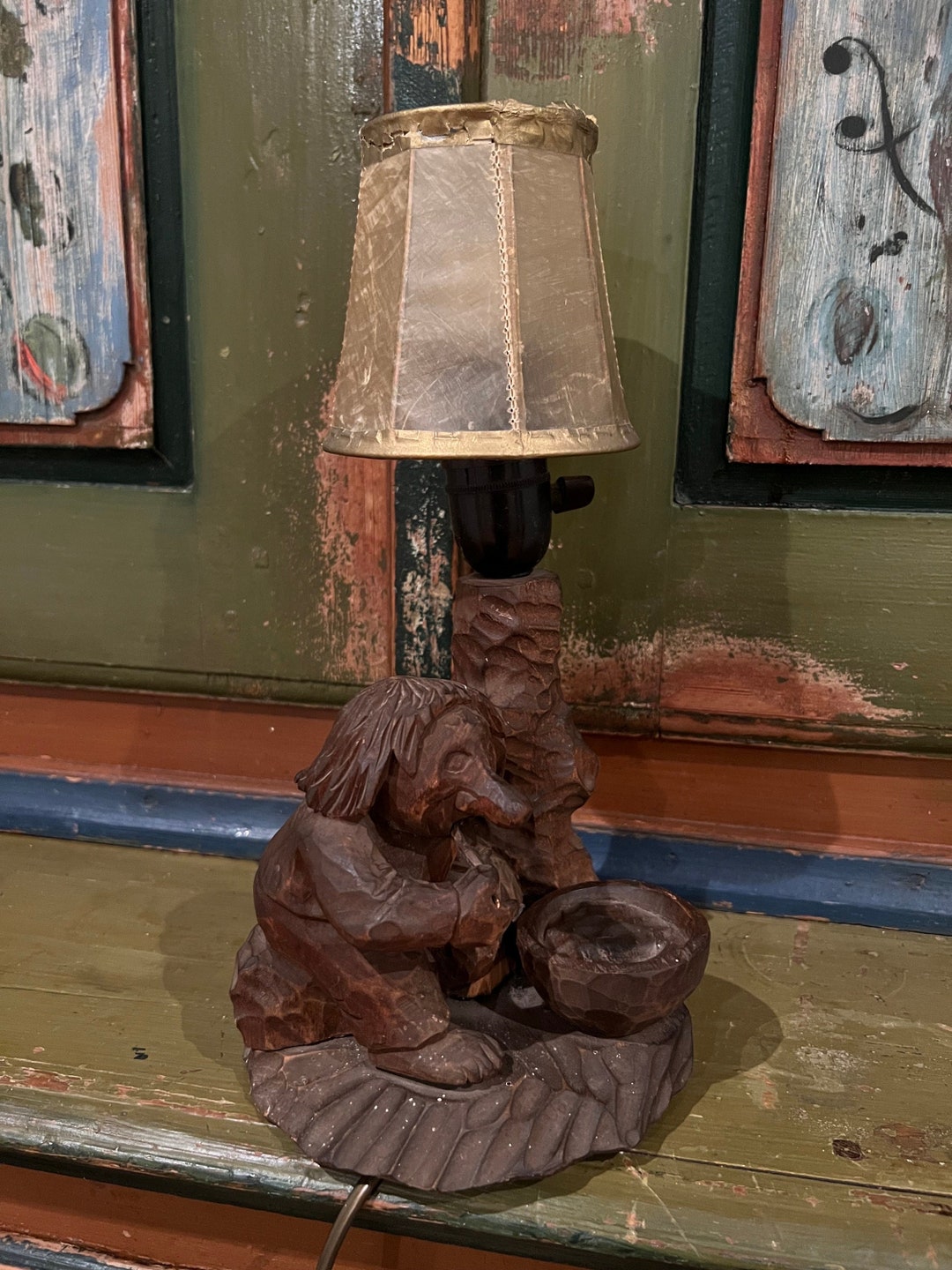 Unique Bjarne Walle (1911-89) Norwegian Handcraft Lamp,'troll Eat ...