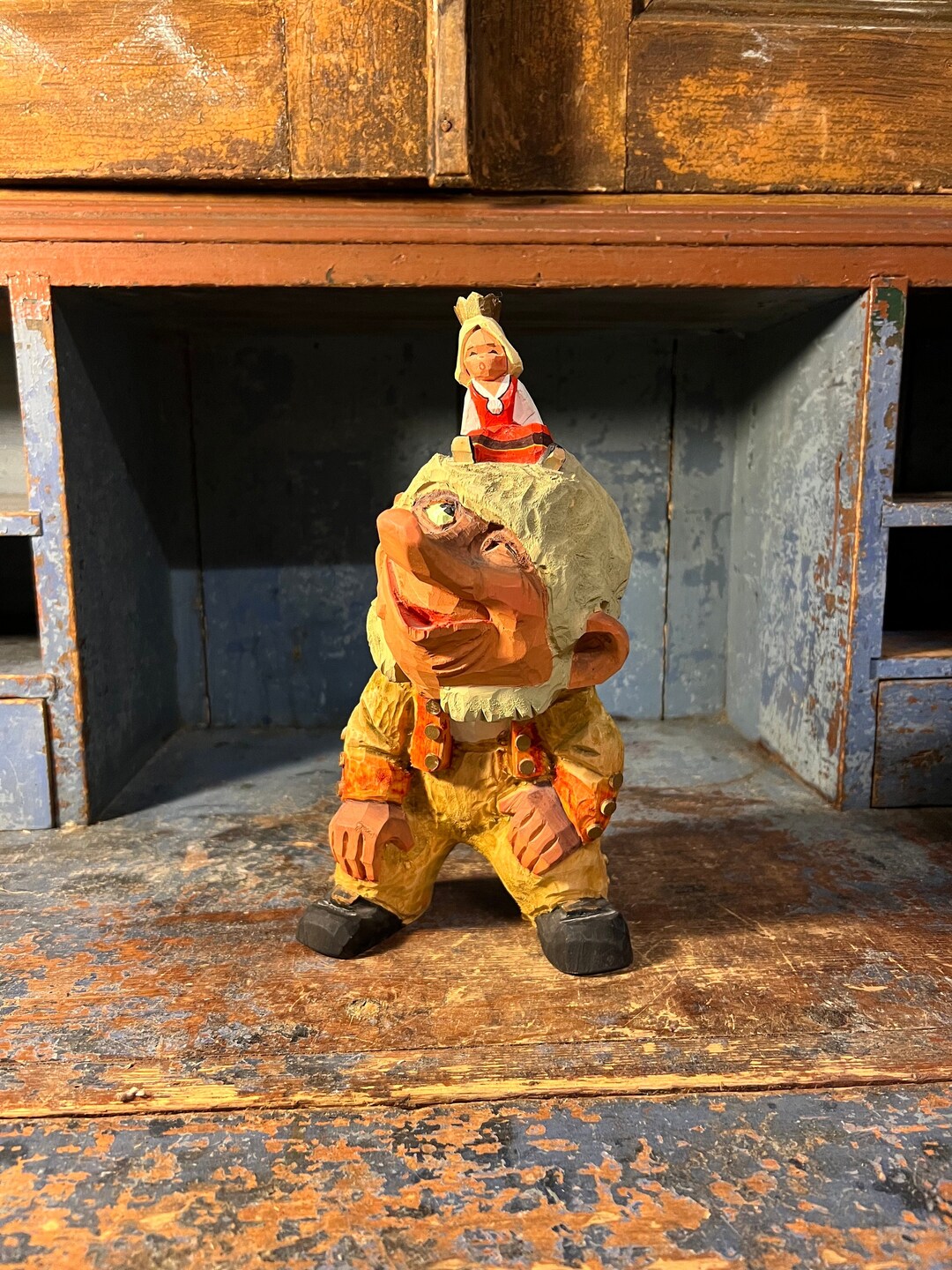 27cm LARGE HENNING "troll With Princess" Figurine, RARE, Handcrafted ...