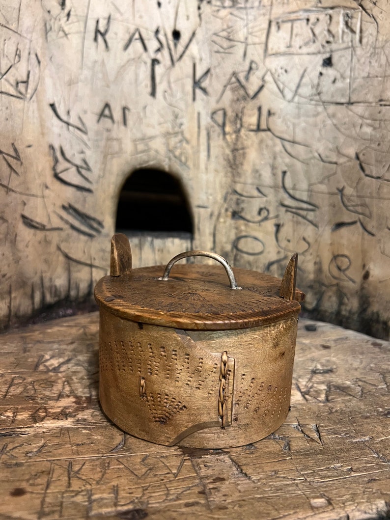 1800s Antique Tine Box / Butter Bucket From Norway Norwegian - Etsy