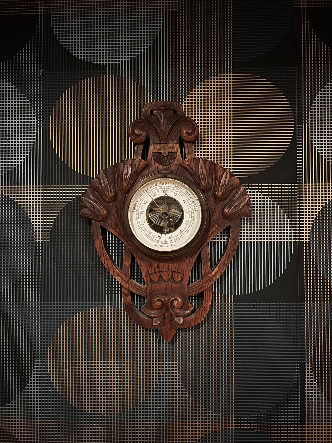 1800s Antique Wooden Barometer, Weather Station, Wall Hanging, ART ...