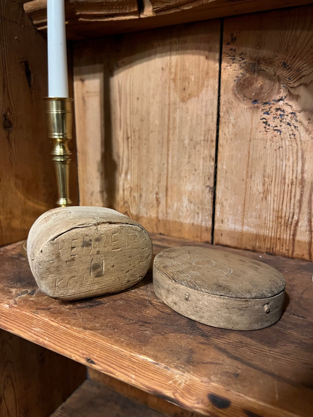 17/1800s Antique Tine Box/butter Box From Norway , Norwegian Folk Art ...