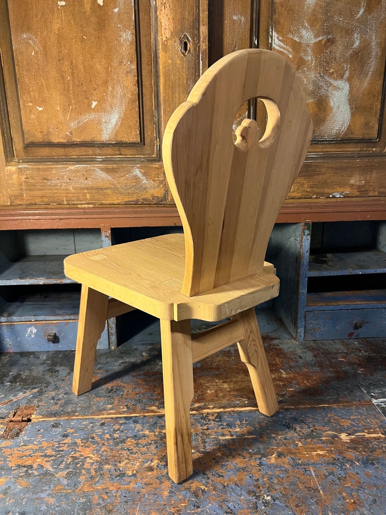 VINTAGE Norwegian Stool/chair, Rustic, Nature Wood, Handcrafted ...