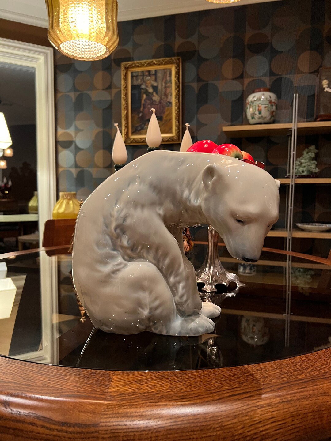 Vintage Porsgrund Johan Sirnes (1883-1966) Design "sitting Polar Bear ...