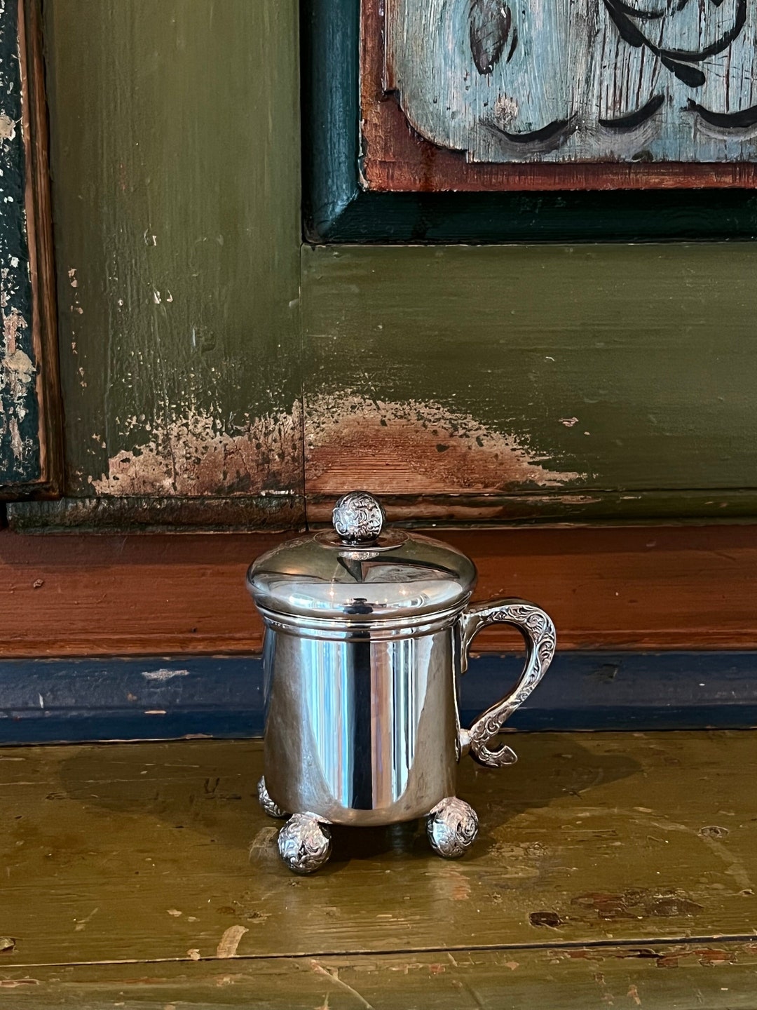 Vintage Norwegian 60gram Solid Silver Plated Jug / Tankard, Traditional ...