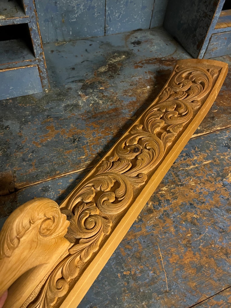 1950s UNIQUE Norwegian Mangle Board With Stunning Detailed Carving ...