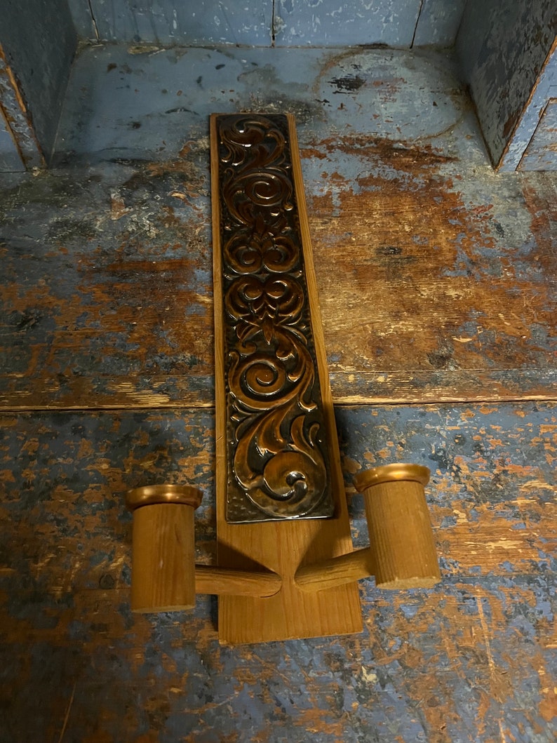 Vintage Norwegian Candle Sconce, Candlestick Wall Sconce From Telemark ...