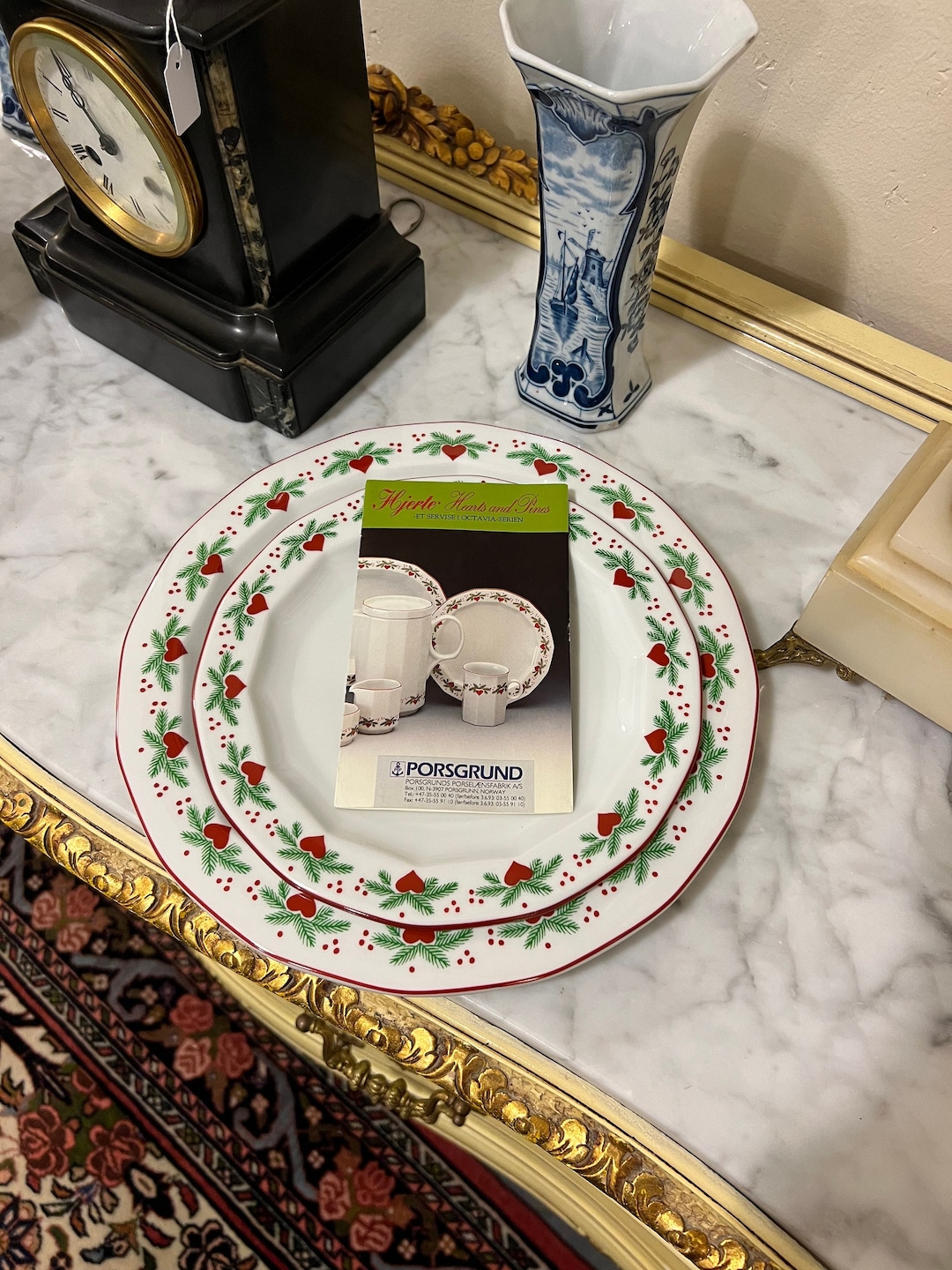 Dia 20.2cm Porsgrund 'hearts & Pines' Norwegian Design Salat Plate ...