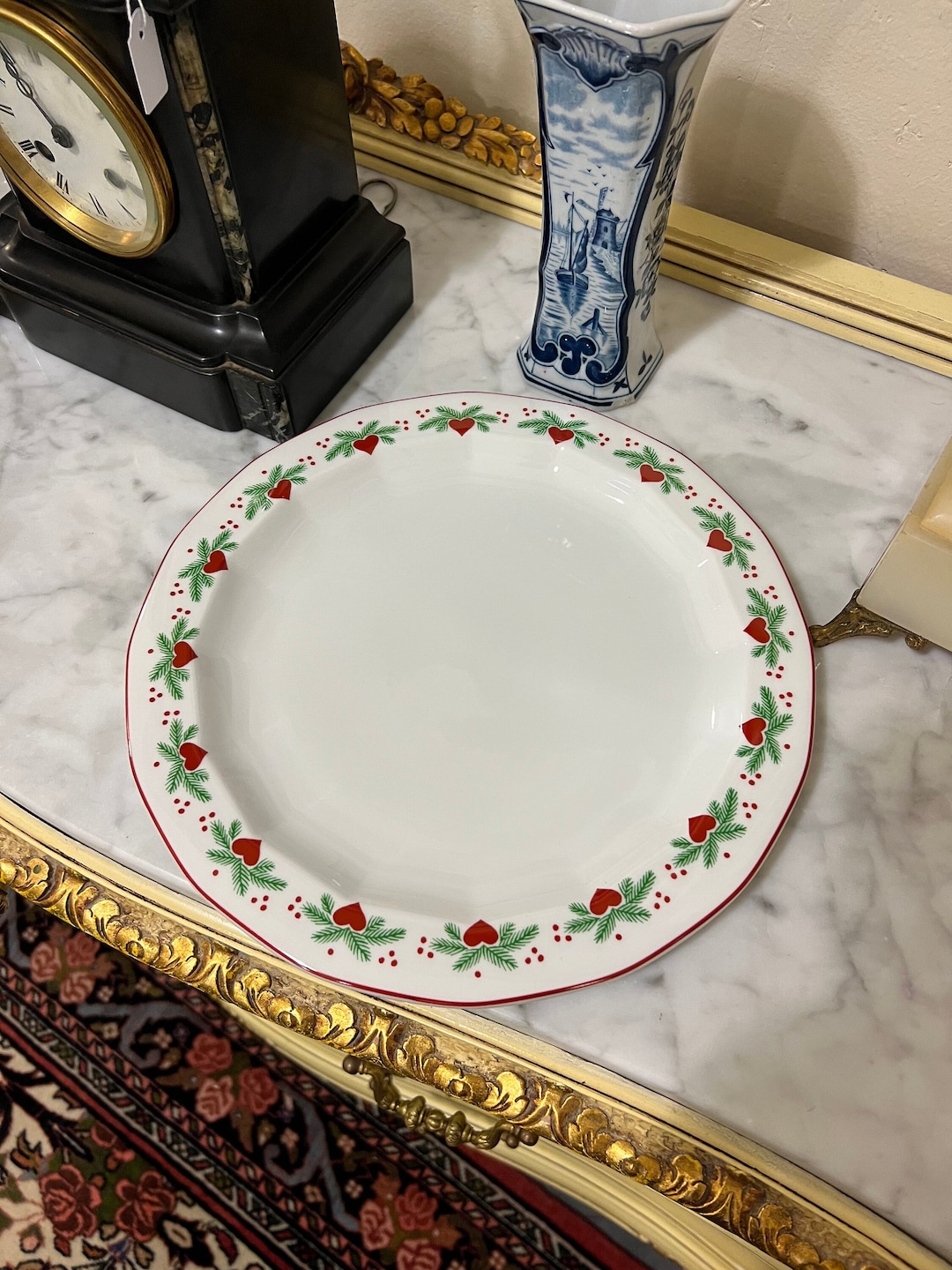 38SOLD! Dia. 26cm Porsgrund 'hearts & Pines' Norwegian Design Dinner ...