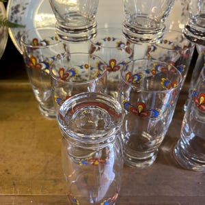 RARE 11 Pc "farmers Rose" Drinking Glass / Milk / Beer Glass Norwegian ...