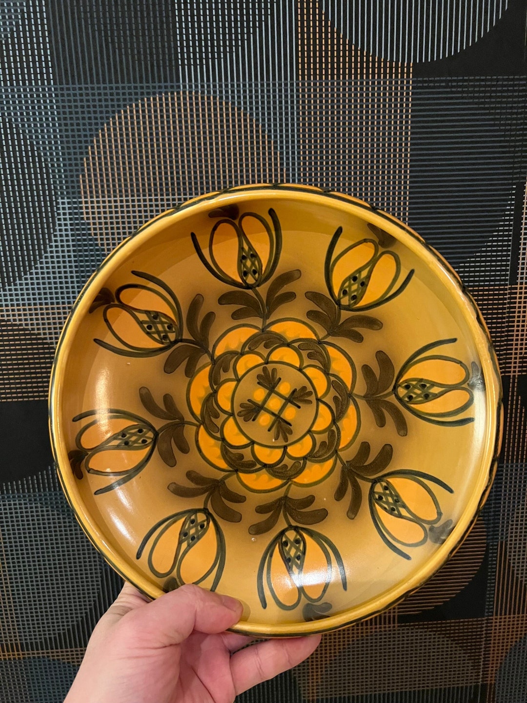 RARE 1920/30s' Egersund Norway Fruit Bowl With Handpainted Decor ...