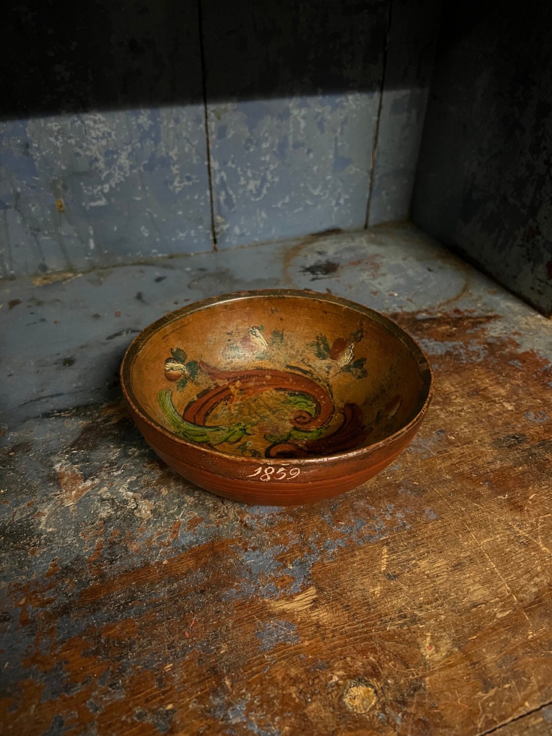 Dated 1859 Museum Quality Norwegian Handcrafted Ale/beer Bowl ...