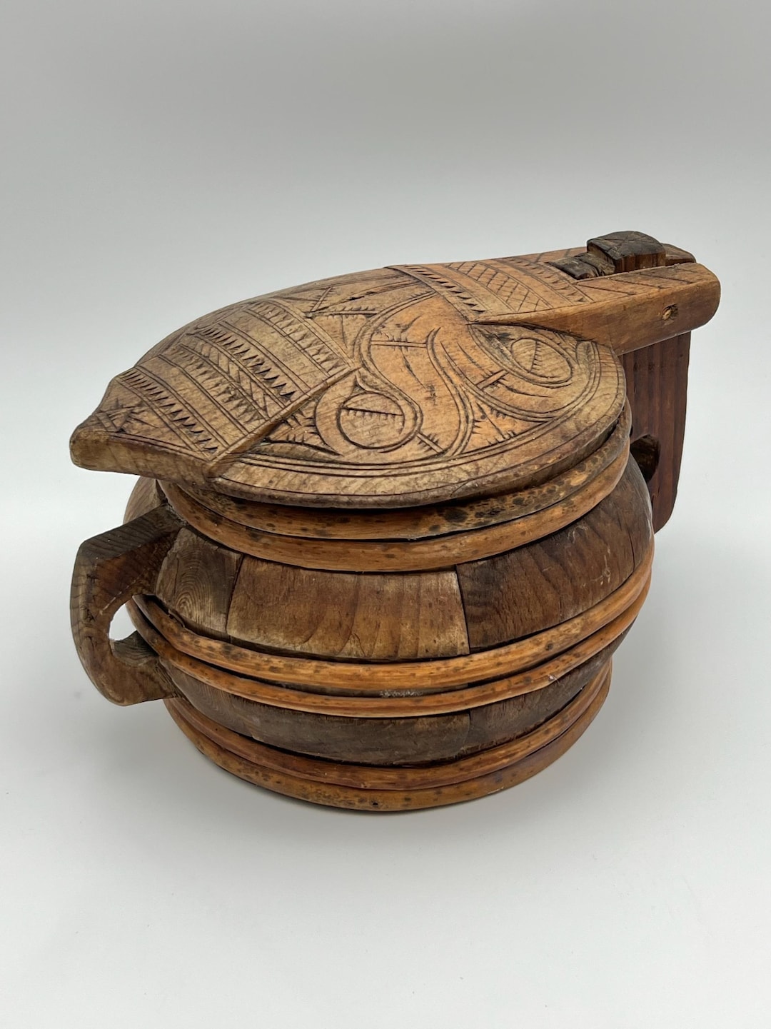 1800s Ancient Icelandic "askur", Primitive Museum-quality Early ...