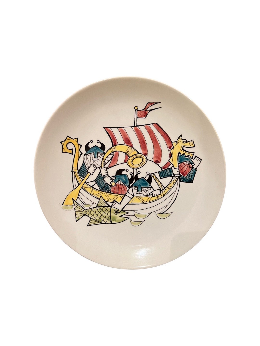 Ca. 1960s Rare Norwegian VIKING Plate, Norwegian Ikon, Scandinavian Mid ...