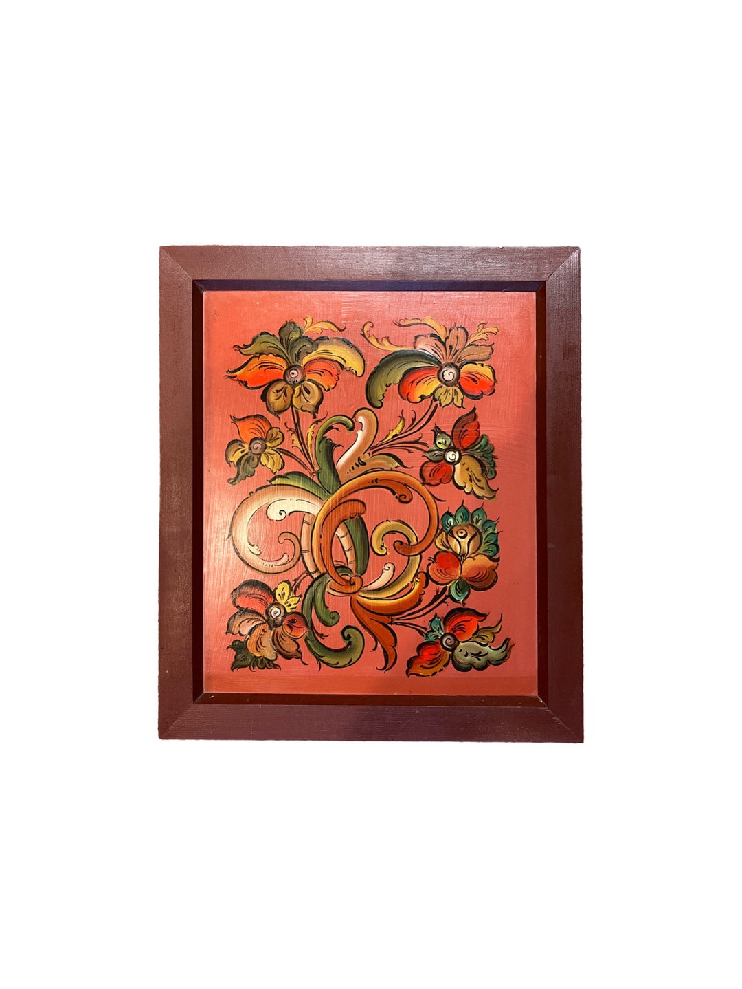 1970s' Norwegian Rosemaling Wall Decor/hanging, Traditional ...