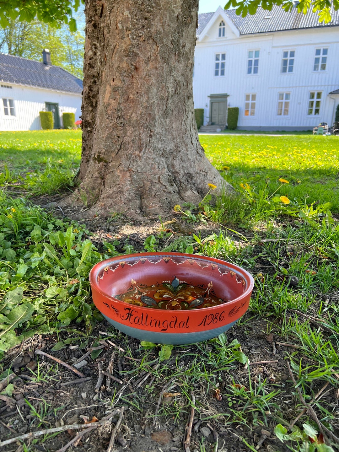 1920/30 Antique Norwegian Beer Bowl With Newer Rosemaling From - Etsy