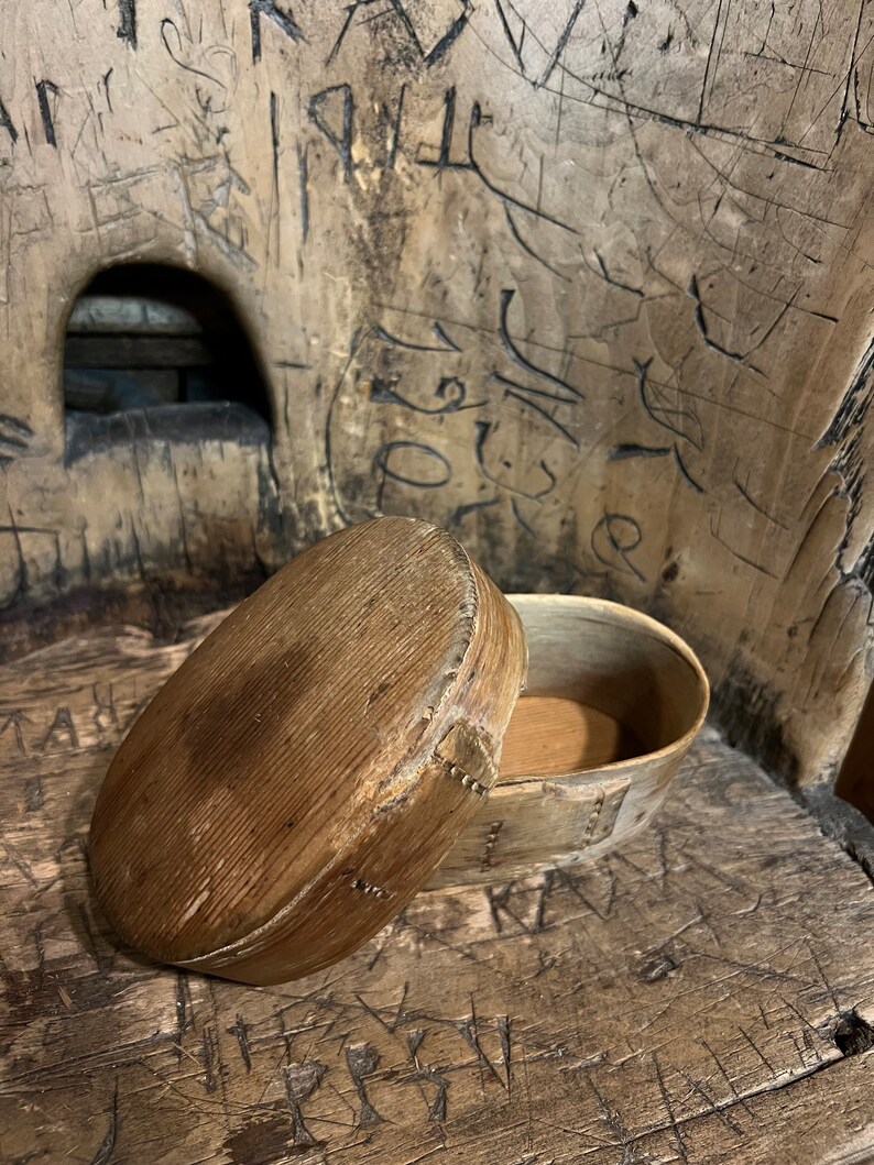 17/1800s Antique Tine Box From Norway RUSTIC Bentwood - Etsy