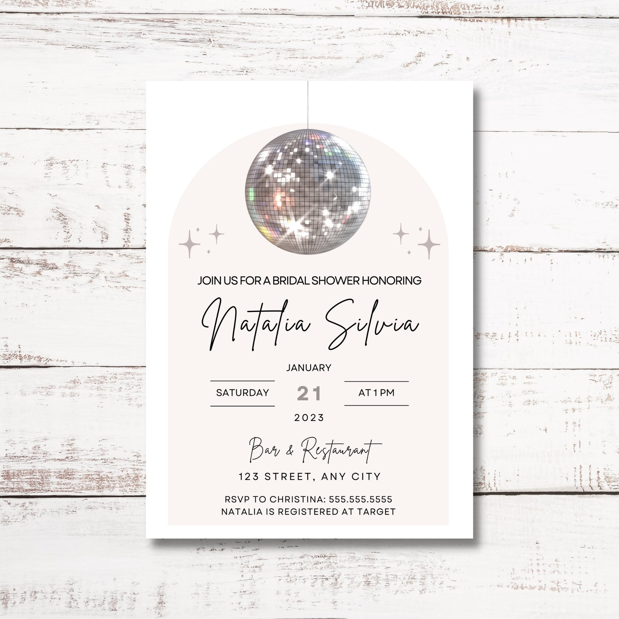 Last Disco Bridal Shower Bachelorette Editable Digital - Etsy