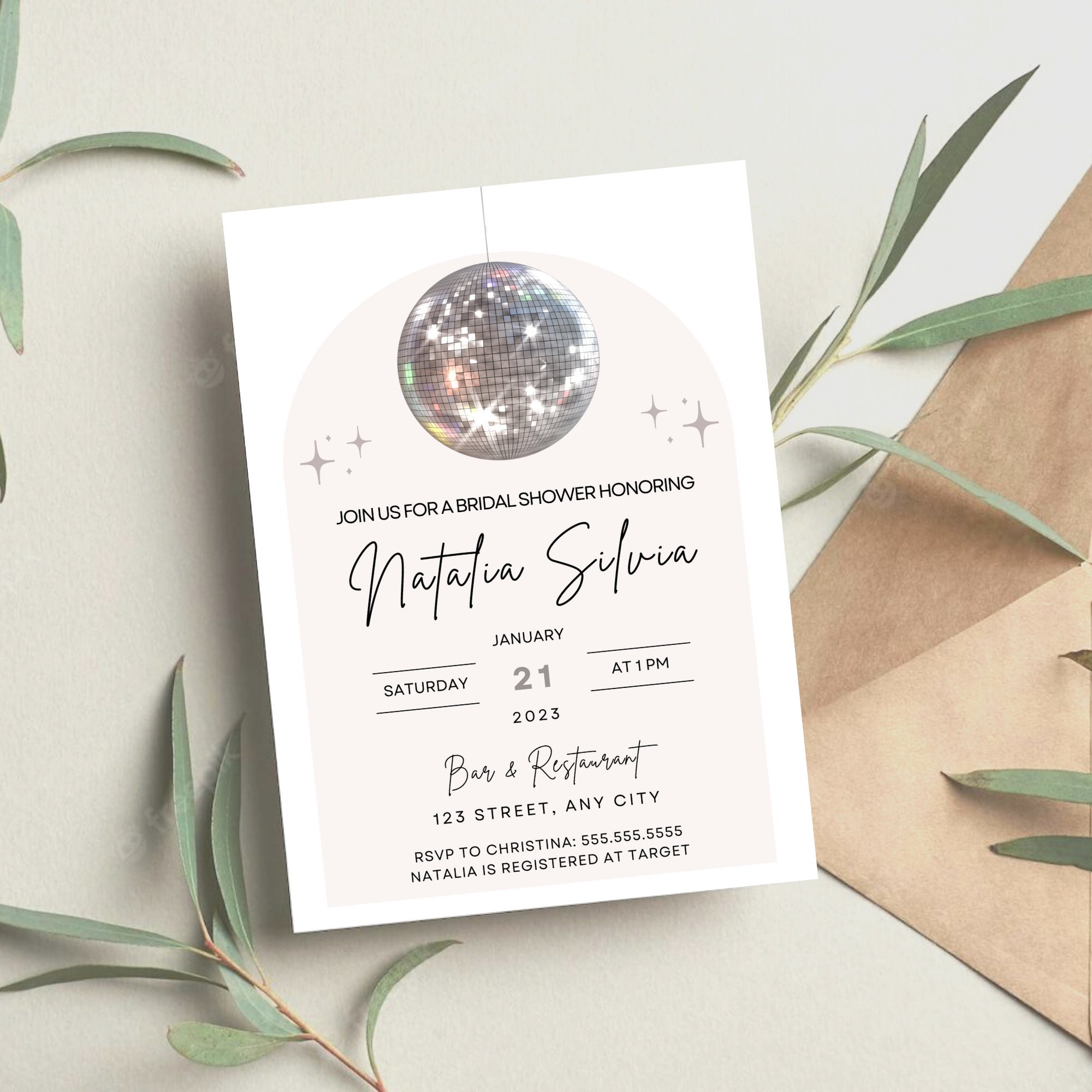 Last Disco Bridal Shower Bachelorette Editable Digital - Etsy