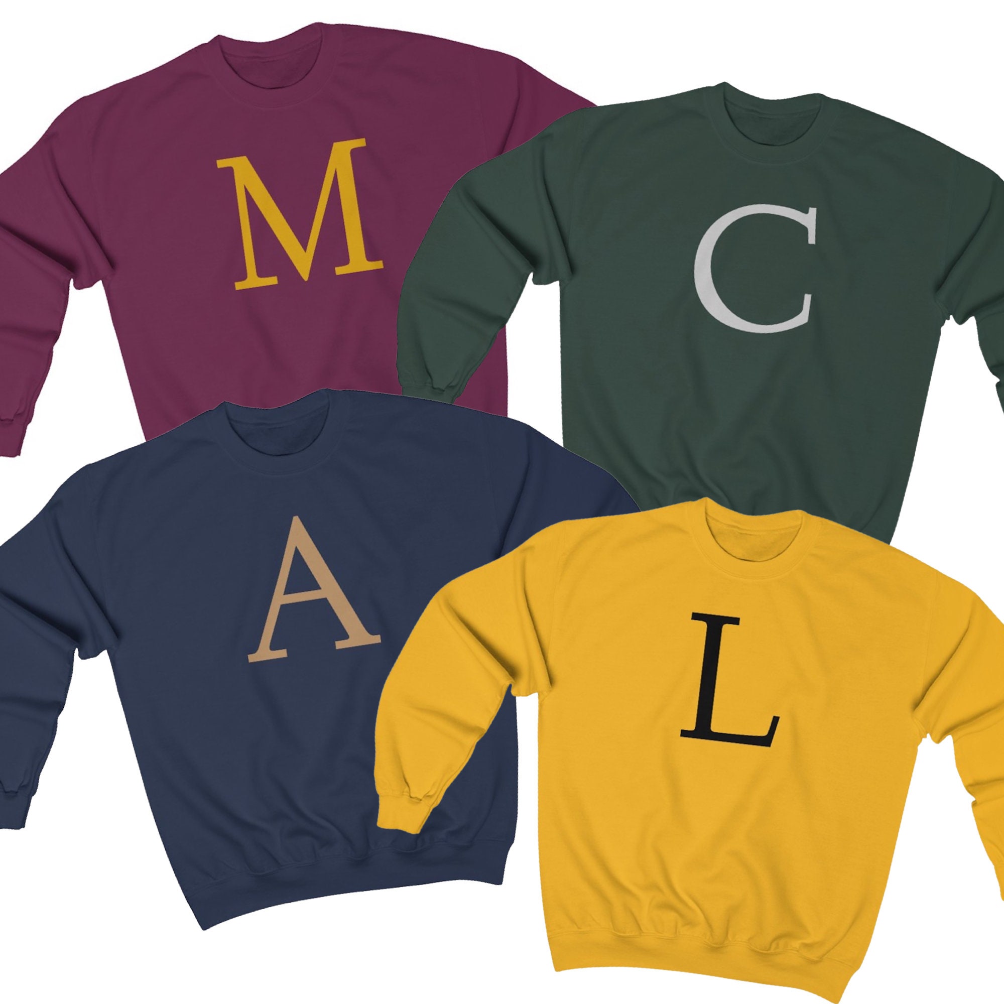 Weasley Sweatshirt, Custom Initial Letter Sweatshirts, Custom HP ...