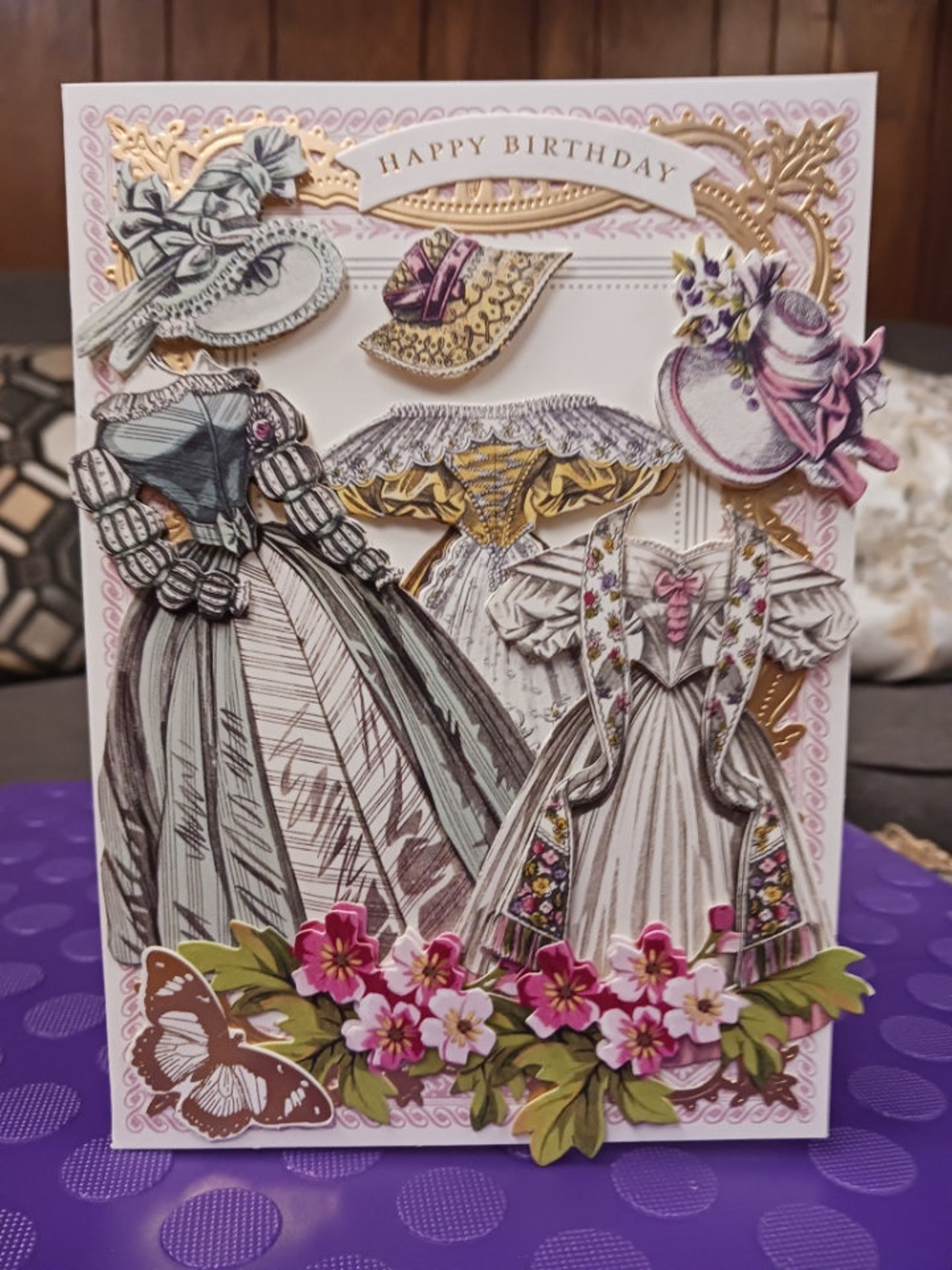 Handmade Old Fashion Birthday Card - Etsy