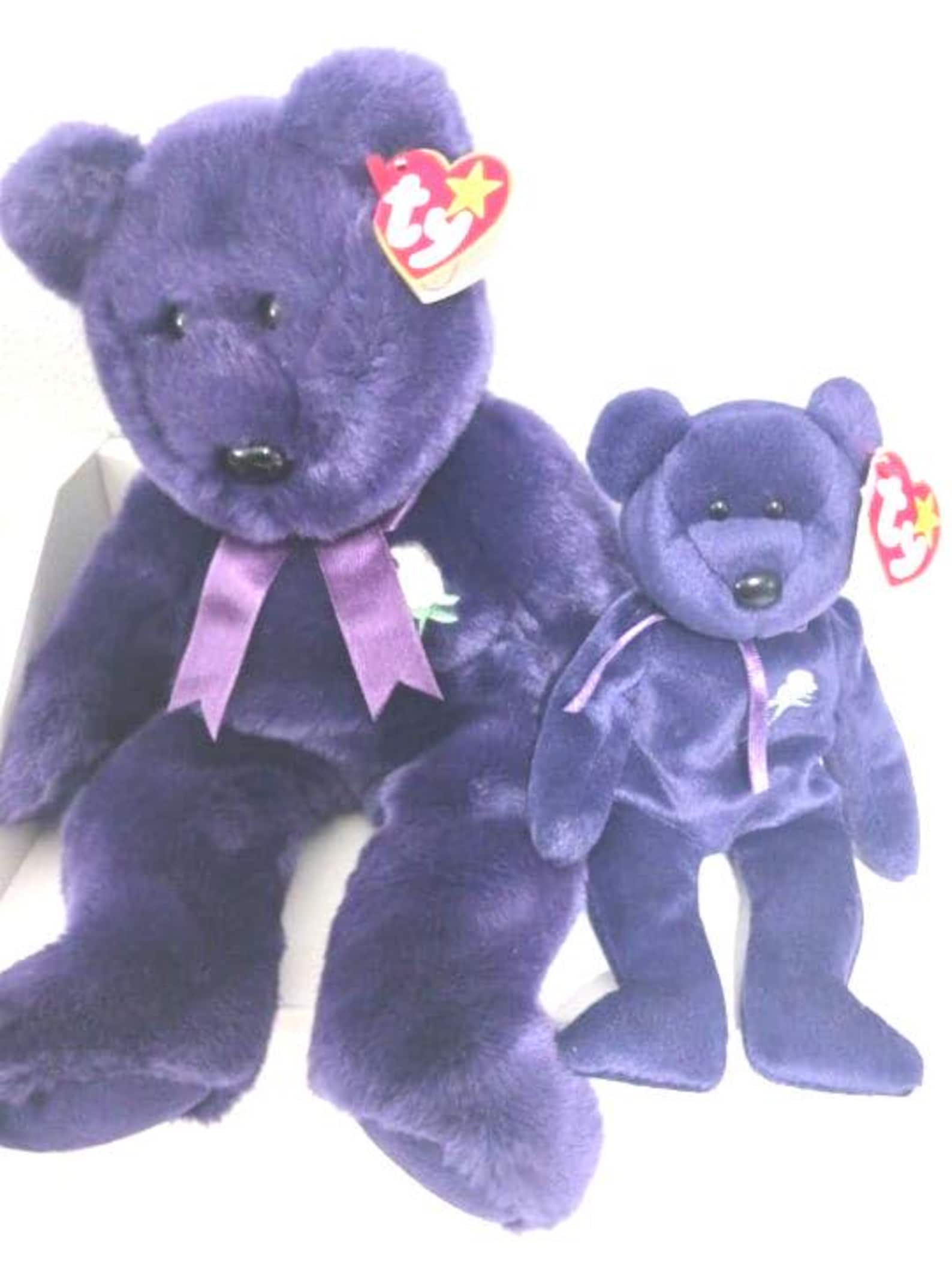 1997 Original Vintage Retired Princess Bear Beanie Babies and Buddies ...