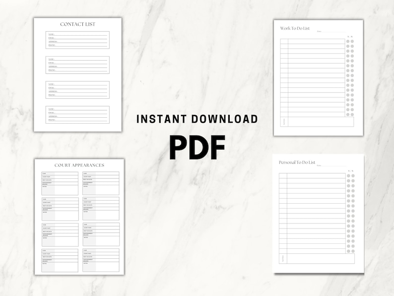 Comprehensive Case Organizer Bundle (organization Paperwork for ...