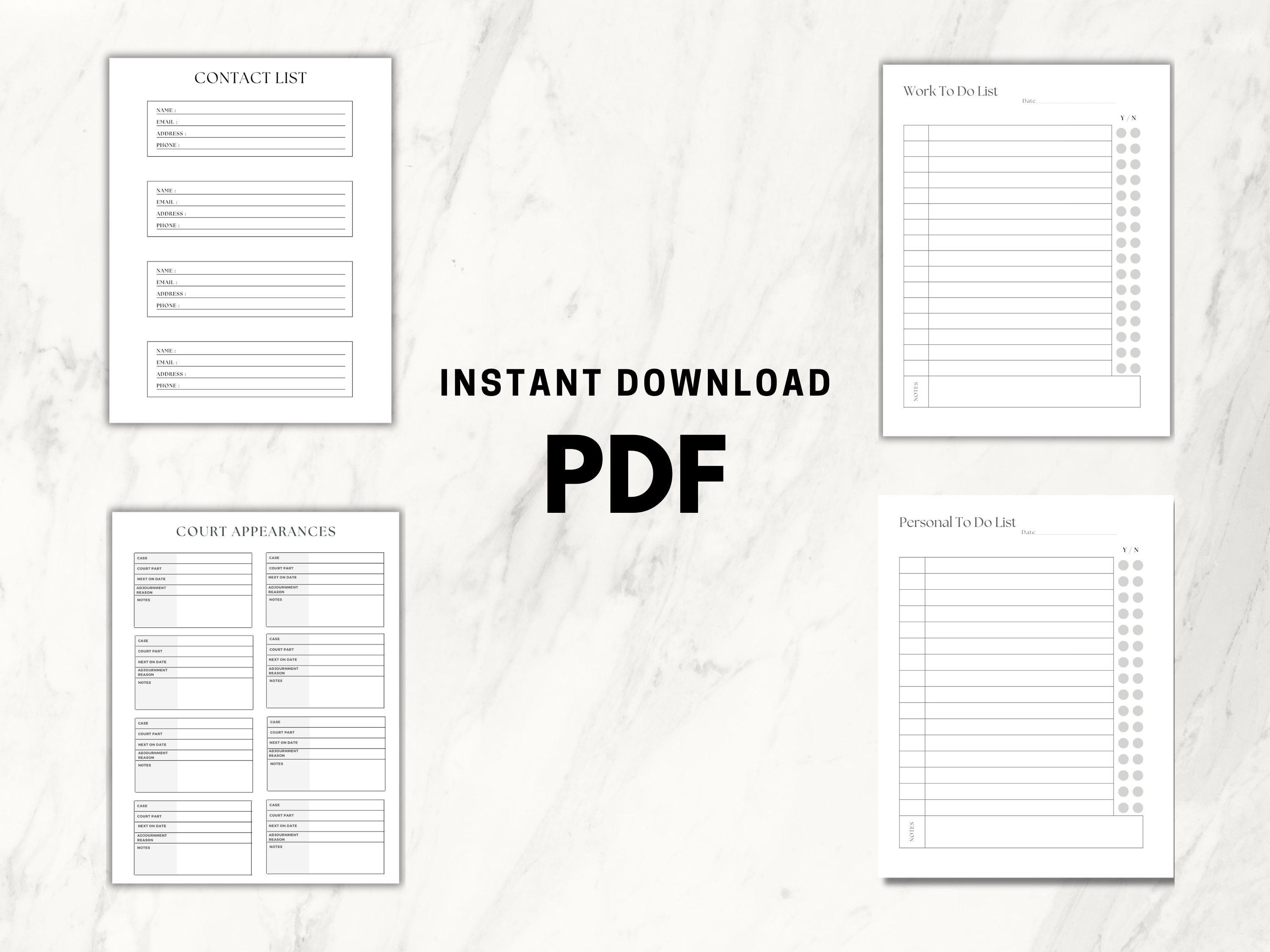 Comprehensive Case Organizer Bundle (organization Paperwork for ...