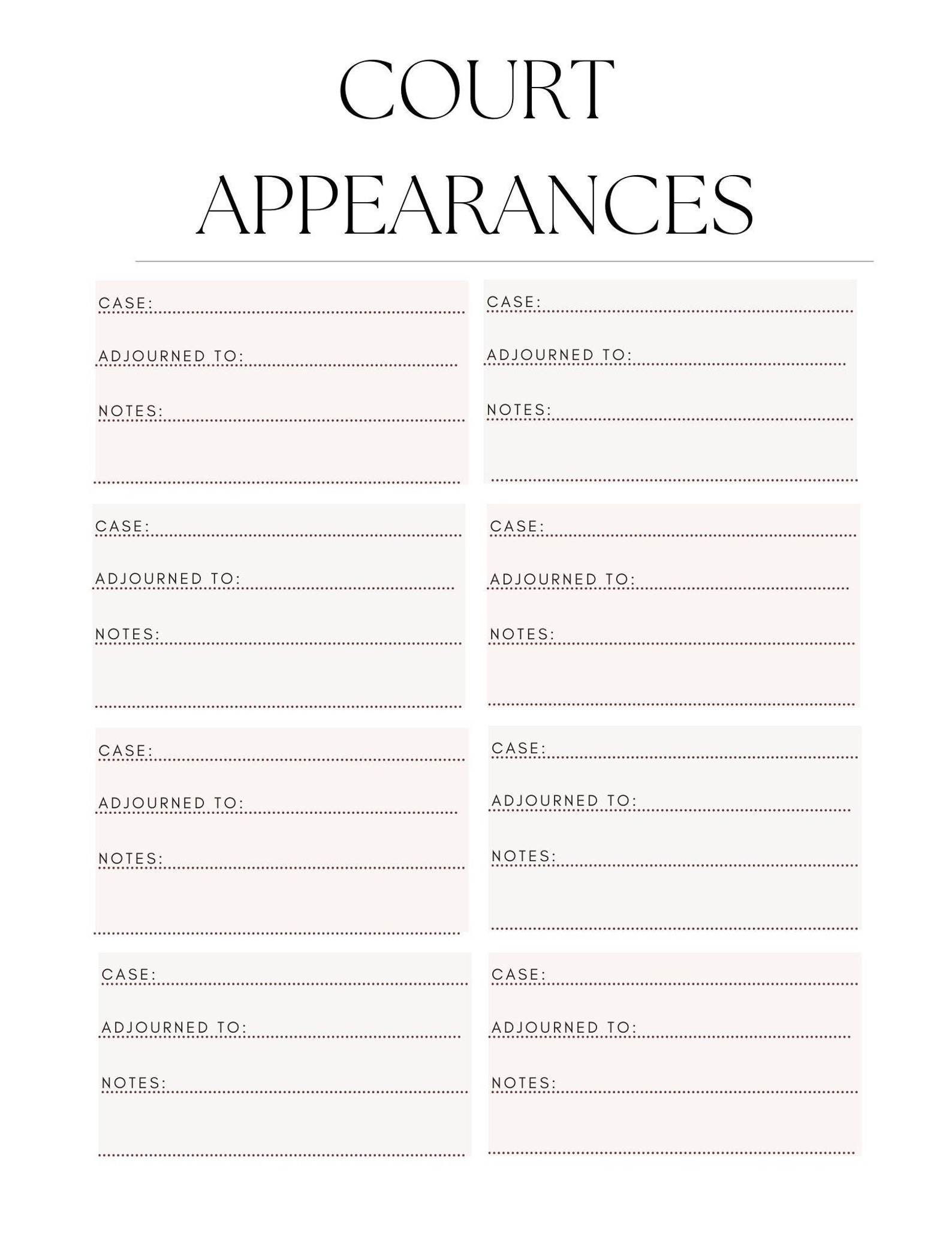 Case Organizer Bundle (organization Paperwork for Attorneys and ...