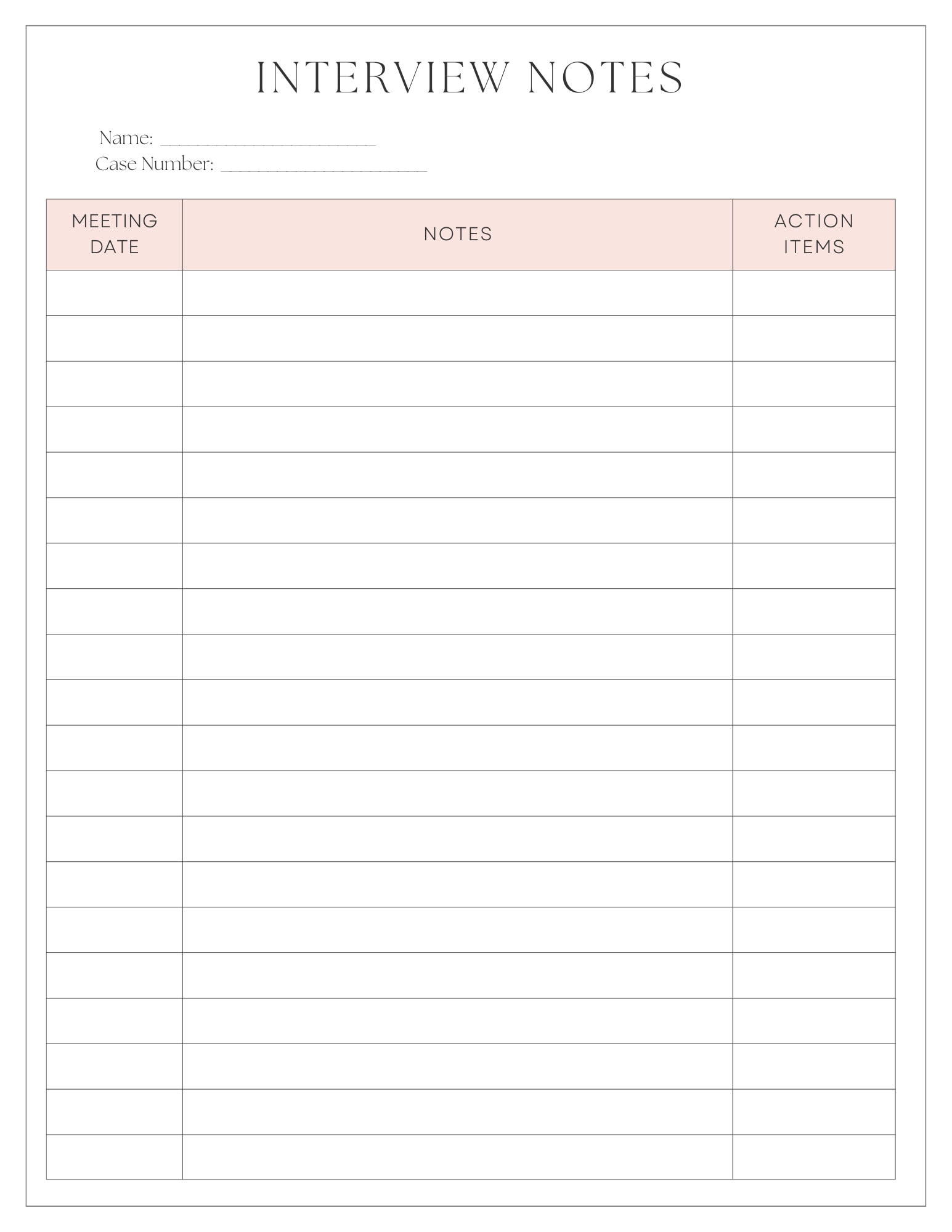 Case Organizer Bundle (organization Paperwork for Attorneys and ...