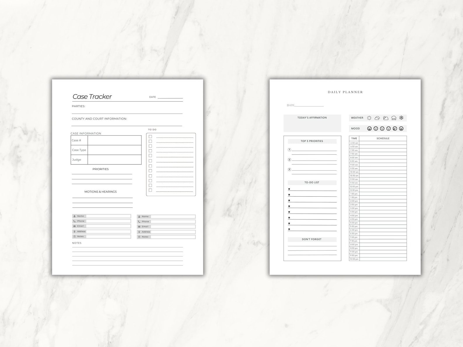 Comprehensive Case Organizer Bundle (organization Paperwork for ...