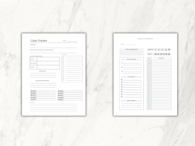 Comprehensive Case Organizer Bundle (organization Paperwork for ...