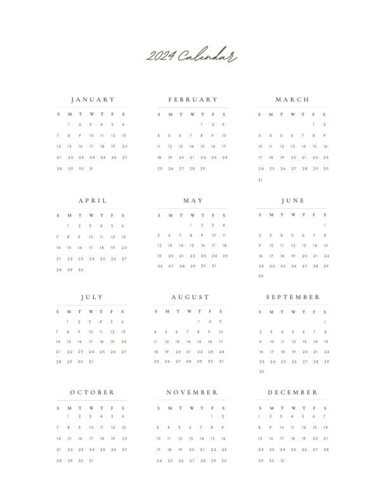 Weekly 2024 Planner PDF Digital Download - Etsy
