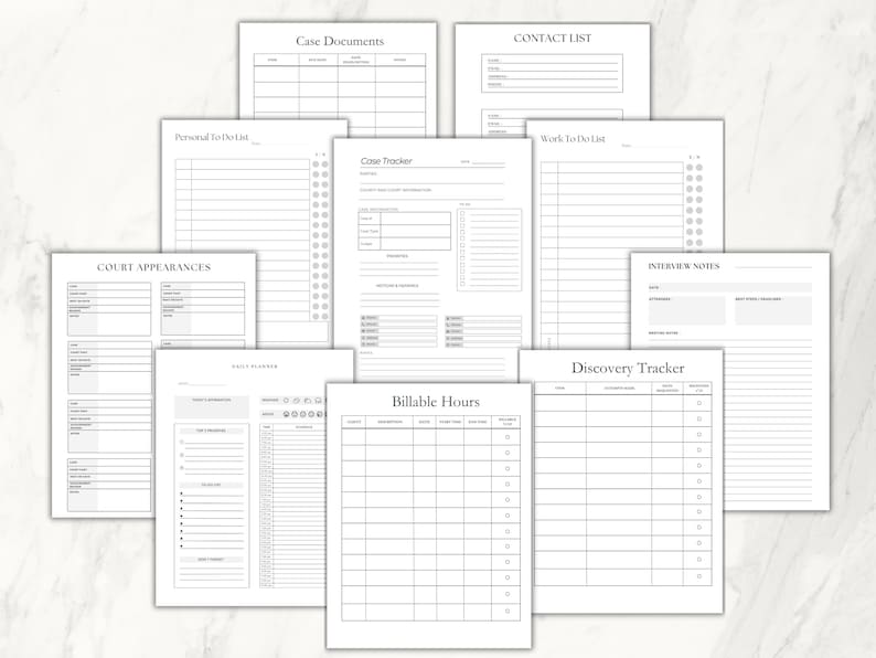 Comprehensive Case Organizer Bundle (organization Paperwork for ...