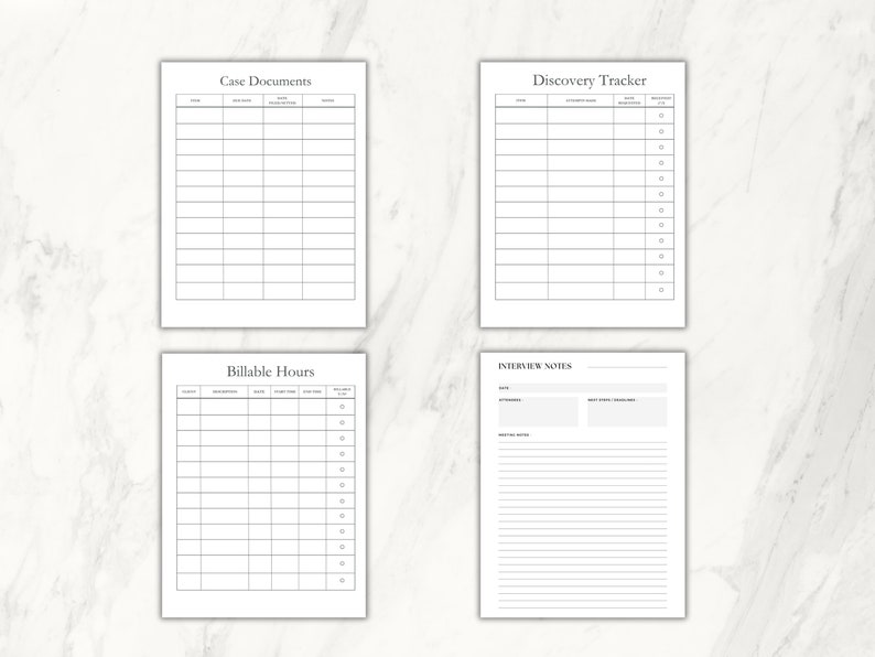 Comprehensive Case Organizer Bundle (organization Paperwork for ...