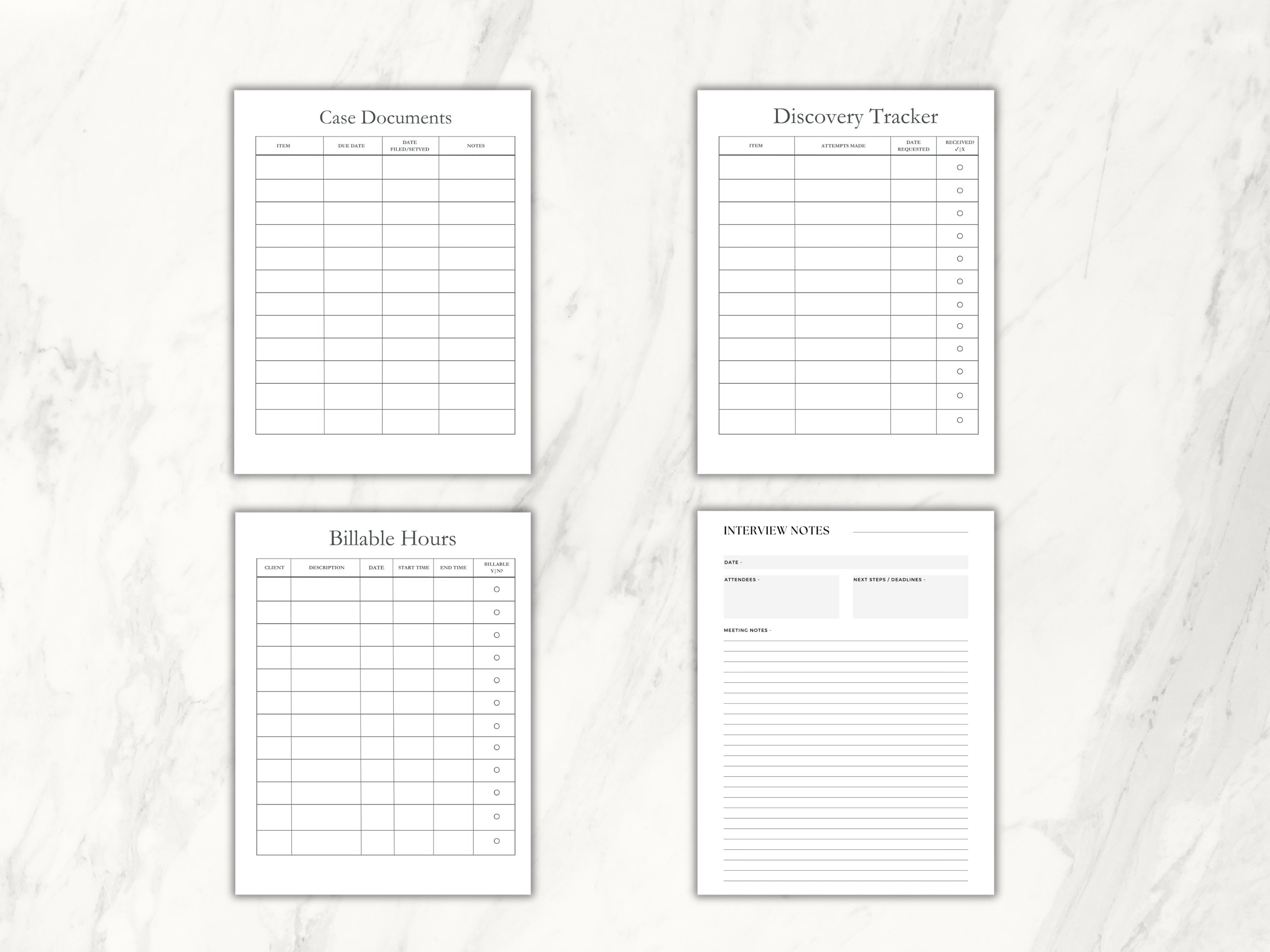 Comprehensive Case Organizer Bundle (organization Paperwork for ...