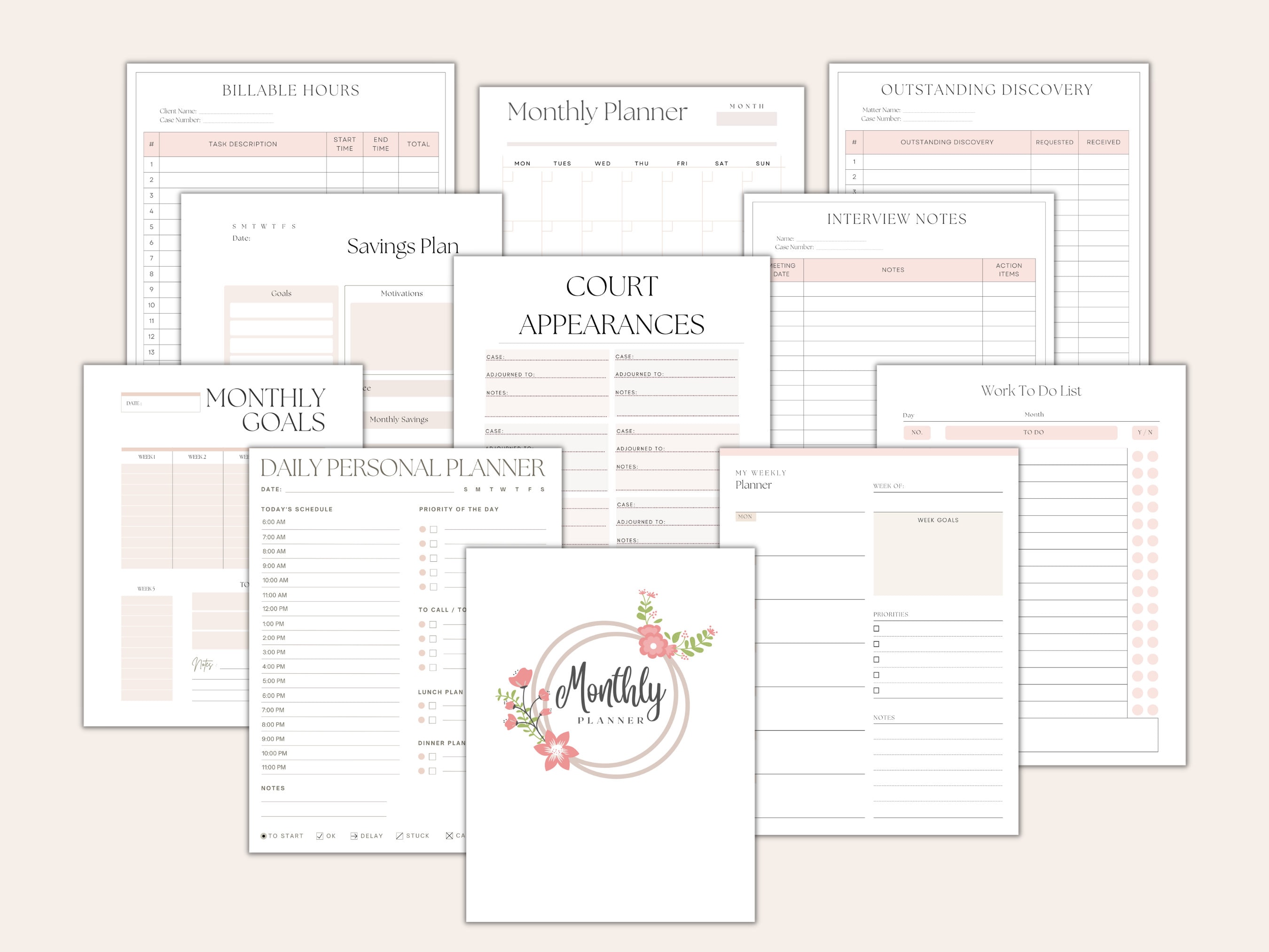 Attorney/legal Planner • Printable and Digital Download for Ipad ...