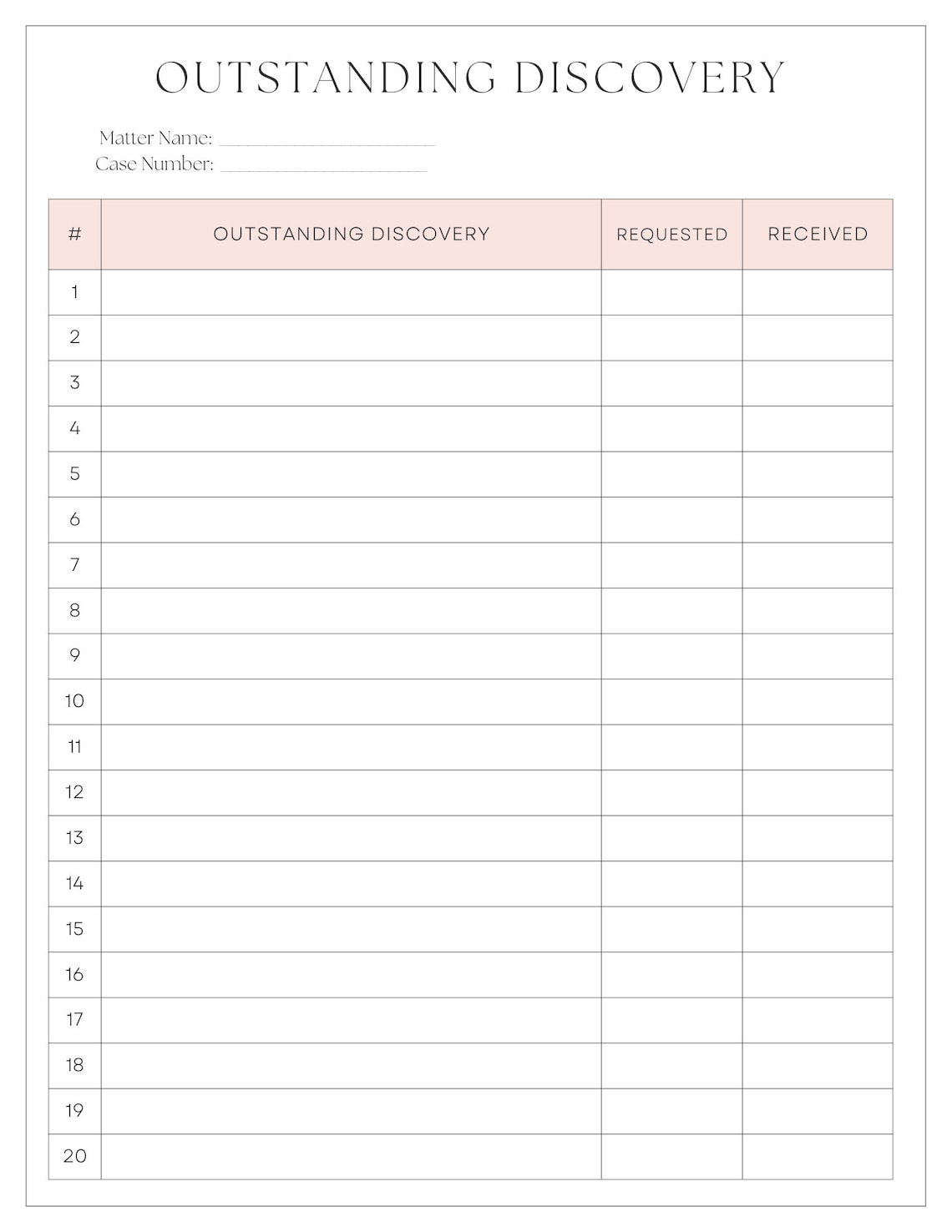 Case Organizer Bundle (organization Paperwork for Attorneys and ...