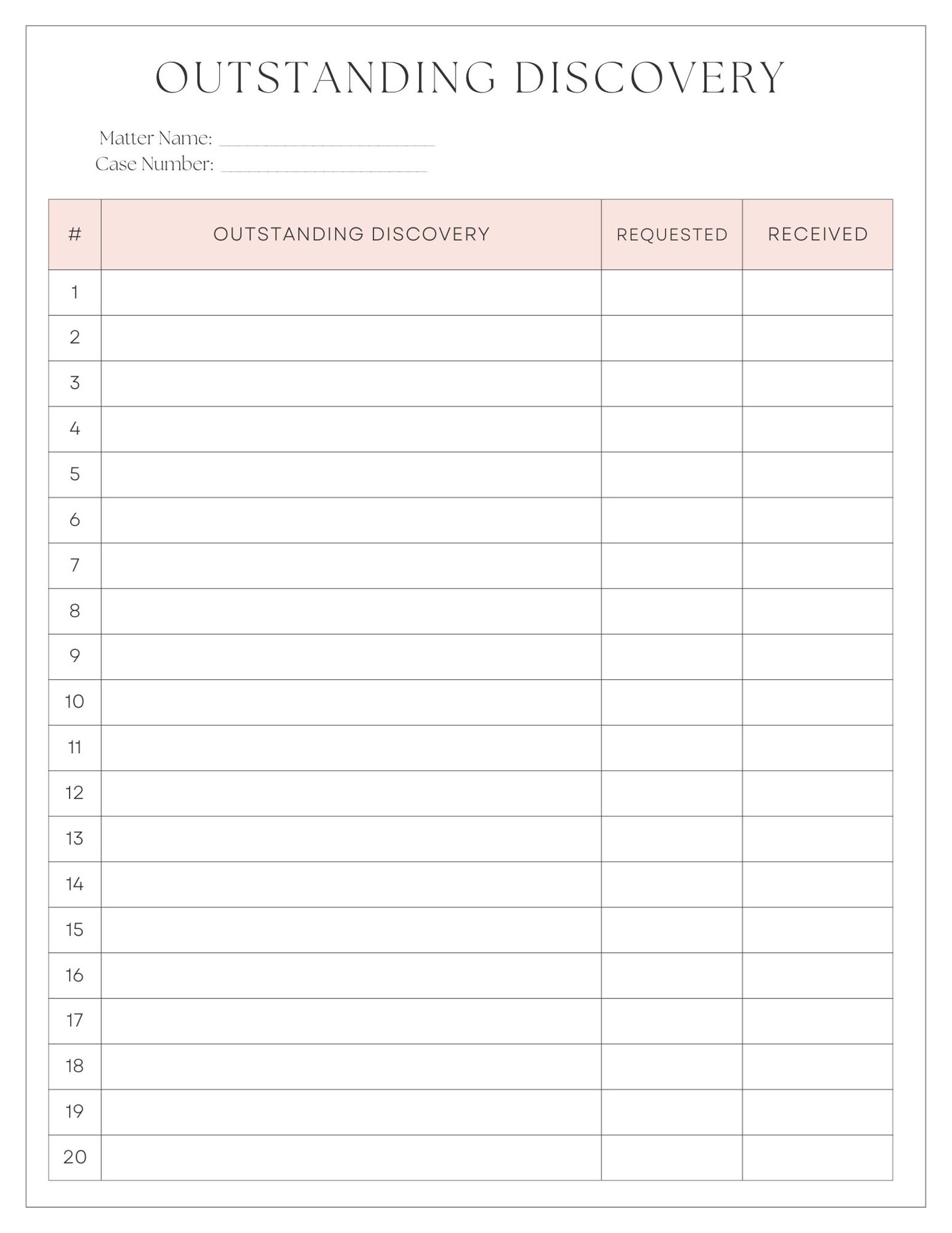 Case Organizer Bundle (organization Paperwork for Attorneys and ...