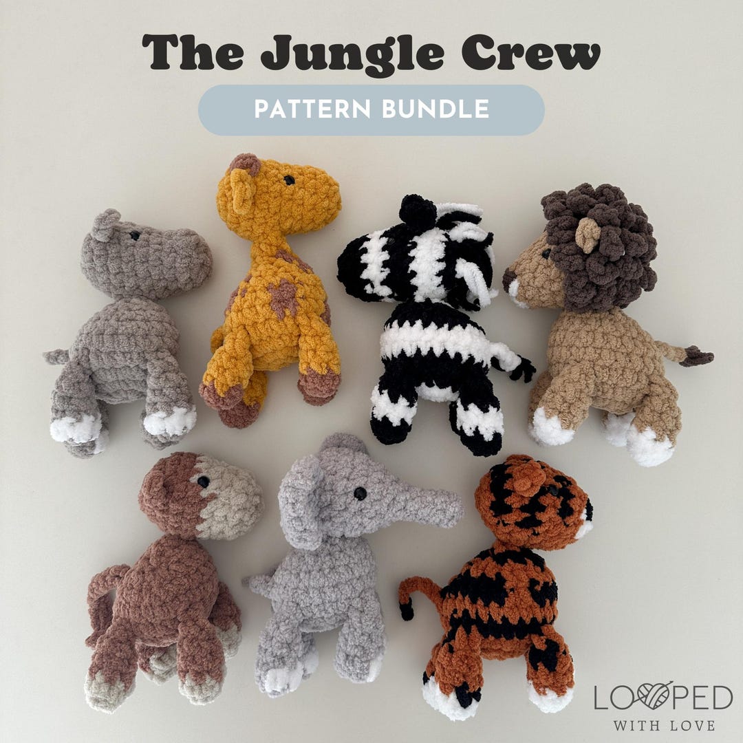 Pattern Bundle | Jungle Crew Pattern Collection — CROCHET PATTERN ONLY ...