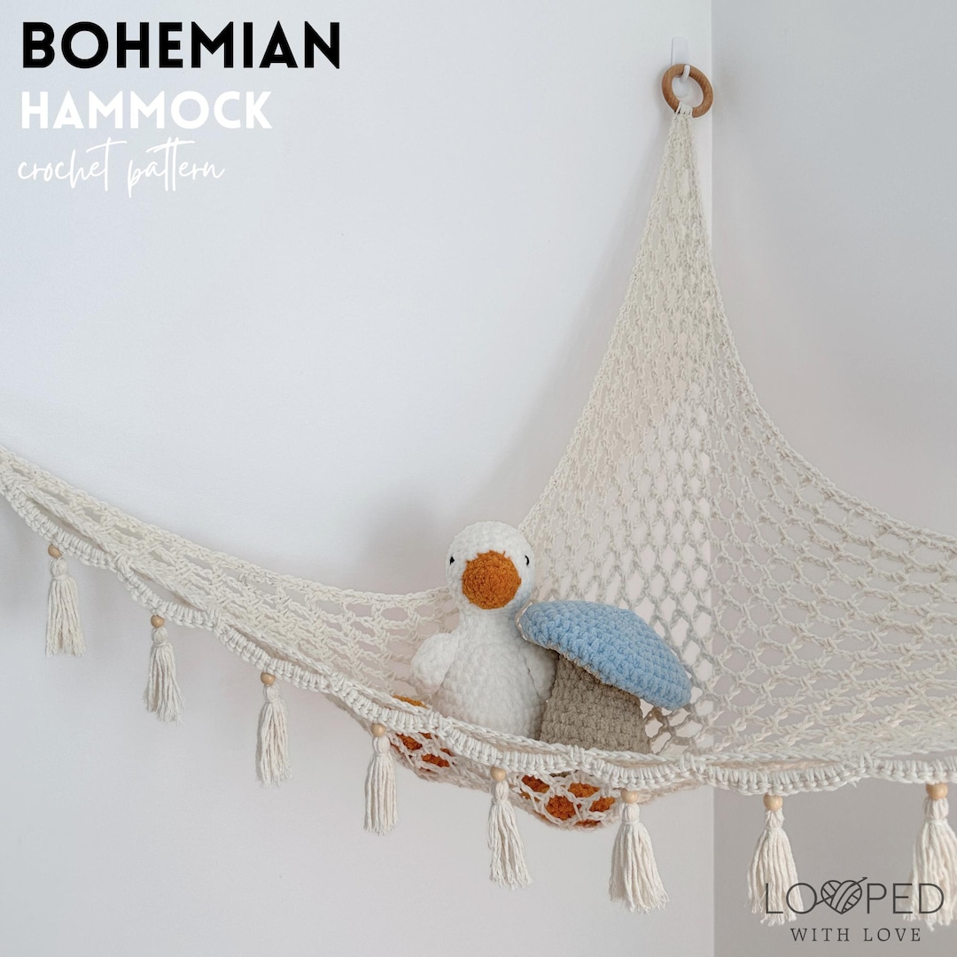 Boho Crochet Hammock — CROCHET PATTERN ONLY, Crochet Hammock Pattern ...